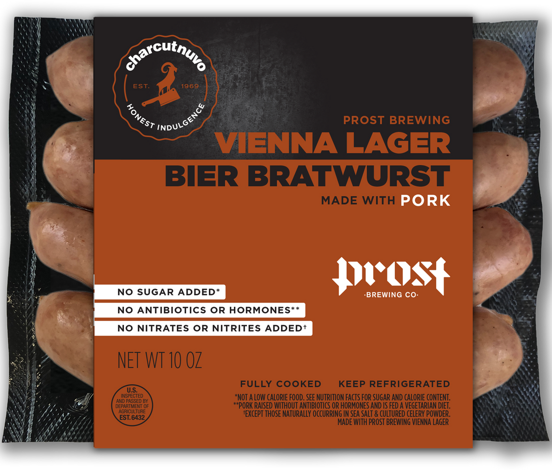 Prost Vienna Lager Beer Brat – Beer Bratwurst – Charcutnuvo